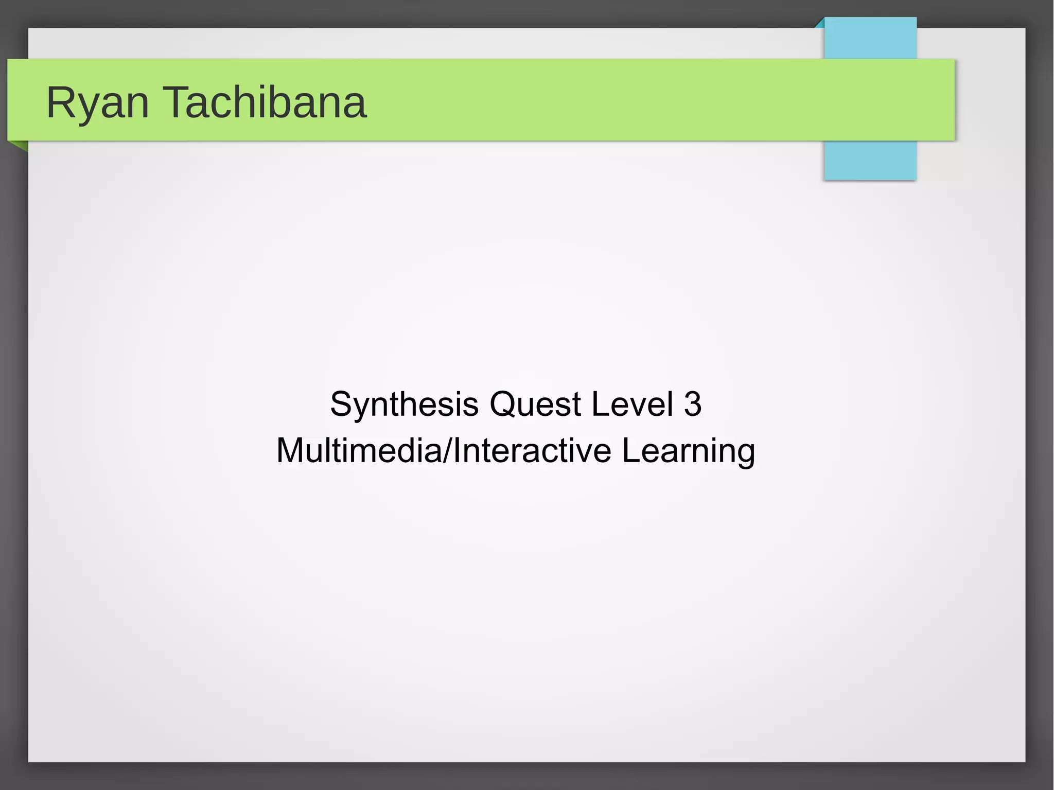 Multimedia:interactive learning presentation | ODP