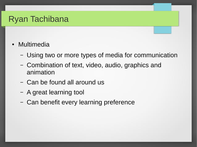 Multimedia:interactive learning presentation | ODP