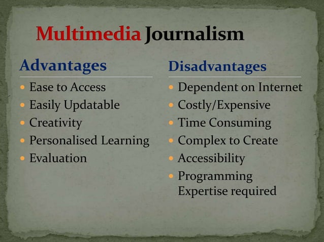 Multimedia journalism | PPT