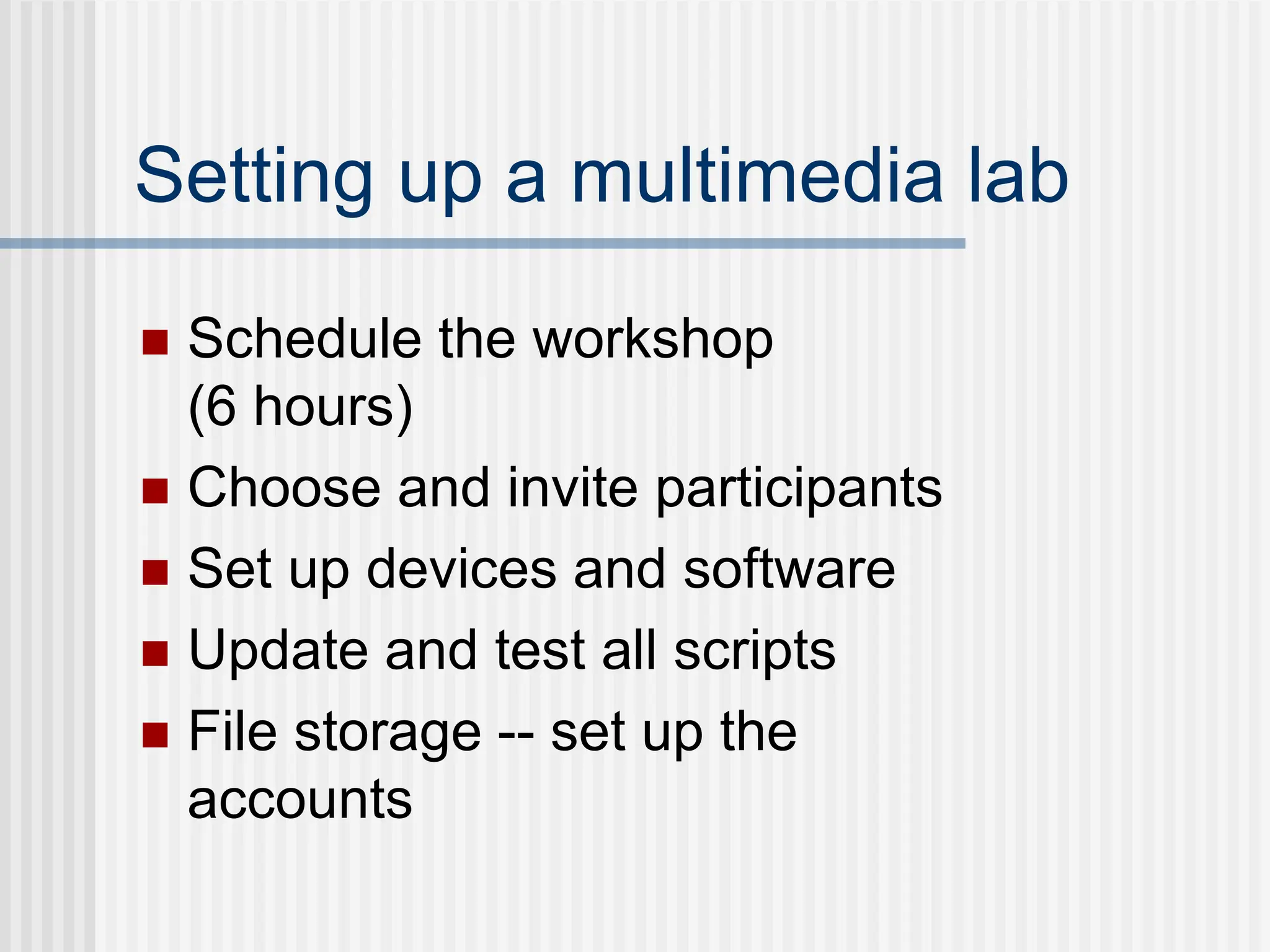 Multimedia lab.ppt multimidia lab ppt education | PPT | Video Production | Content Production