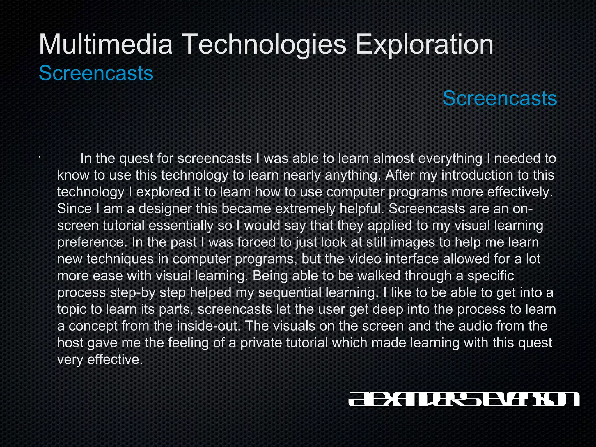 Multimedia learning synthesis | PPT