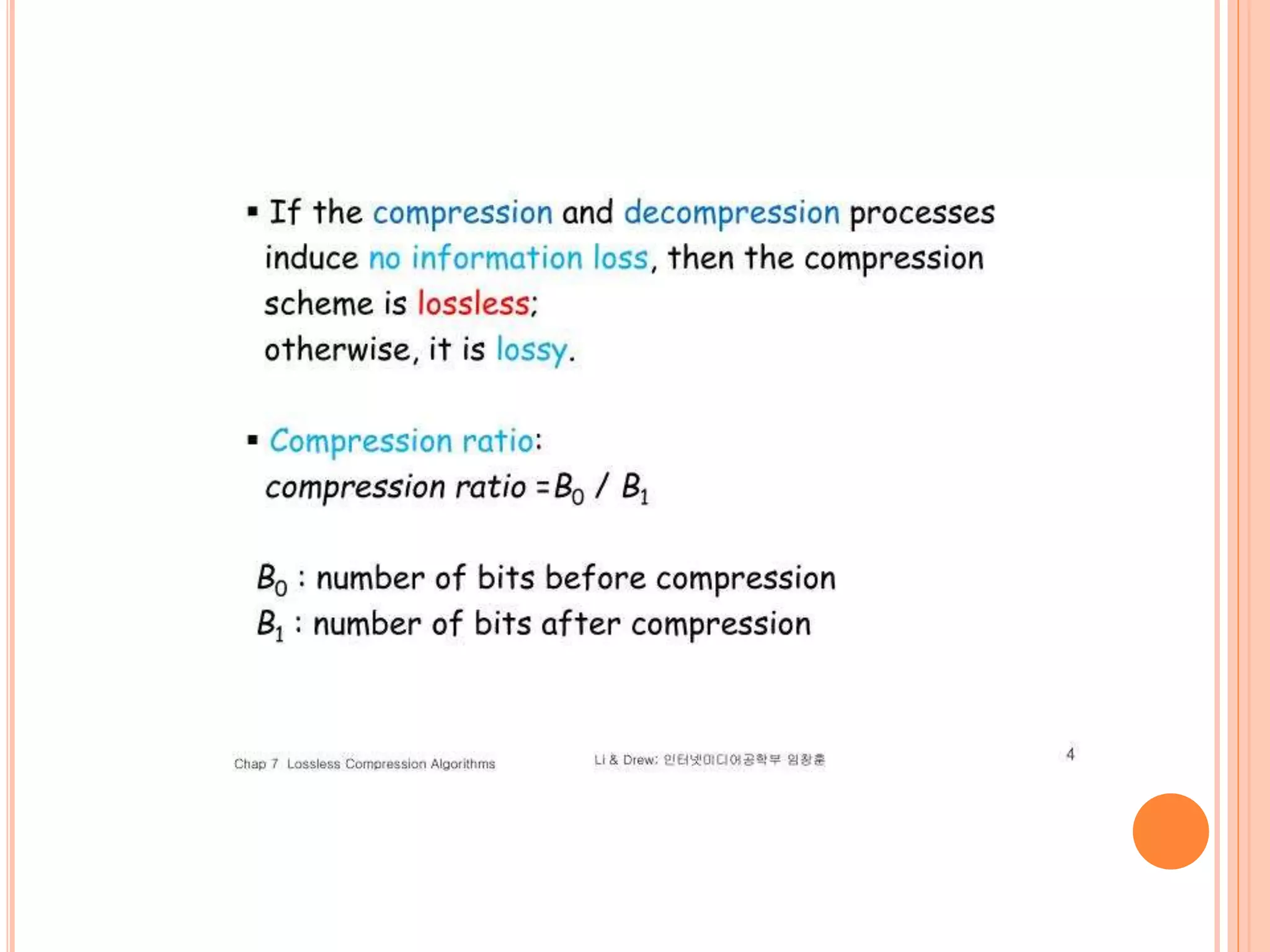 Multimedia lossless compression algorithms | PPTX