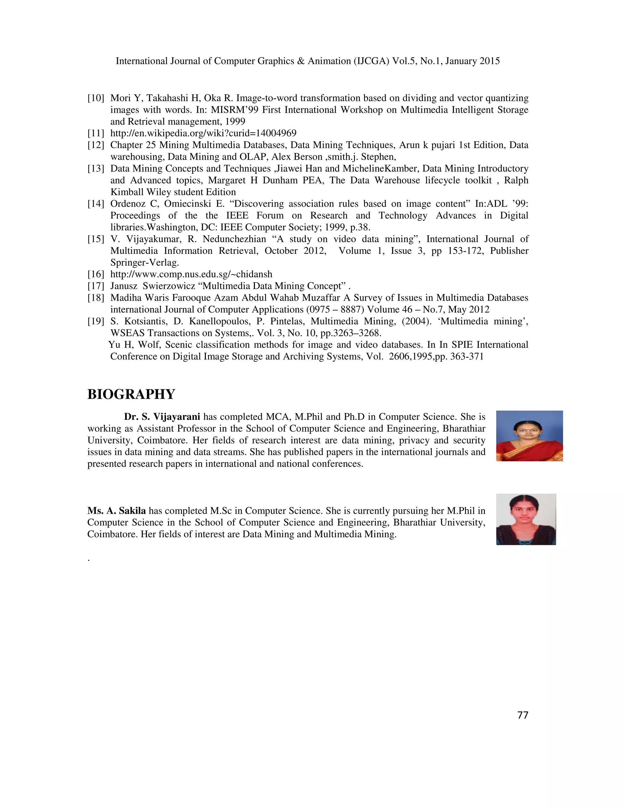 Multimedia mining research – an overview | PDF | Digital Audio | Computer Software and Applications