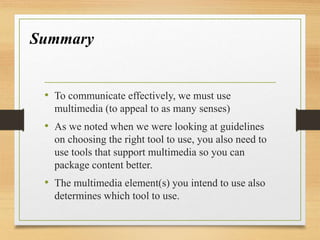 Multimedia packaging and publishing practices and tools | PPTX