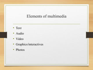 Multimedia packaging and publishing practices and tools | PPTX