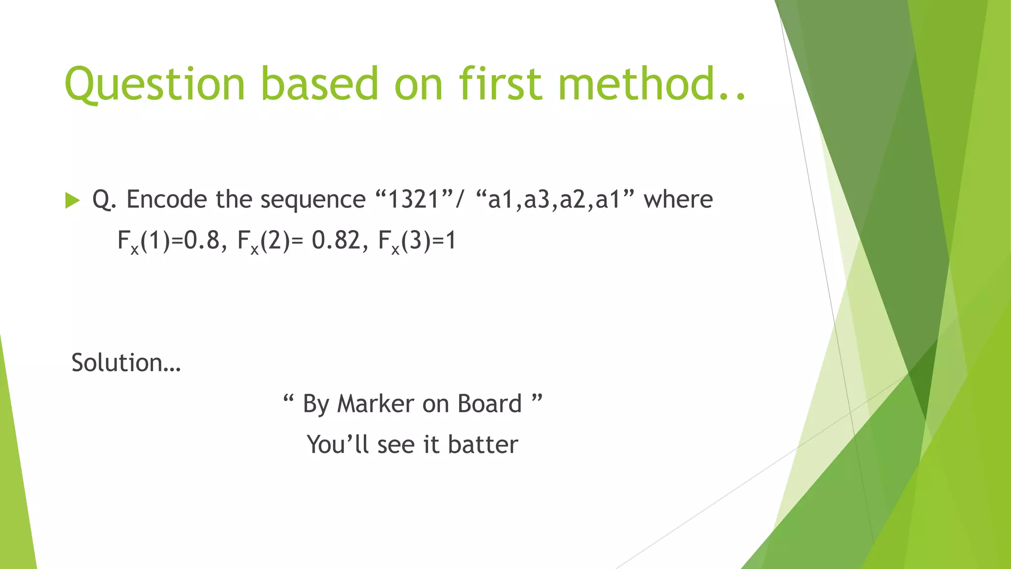 arithmetic and adaptive arithmetic coding | PPT arithmetic and adaptive arithmetic coding | PPT