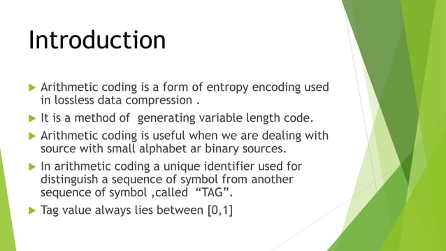Arithmetic And Adaptive Arithmetic Coding Ppt