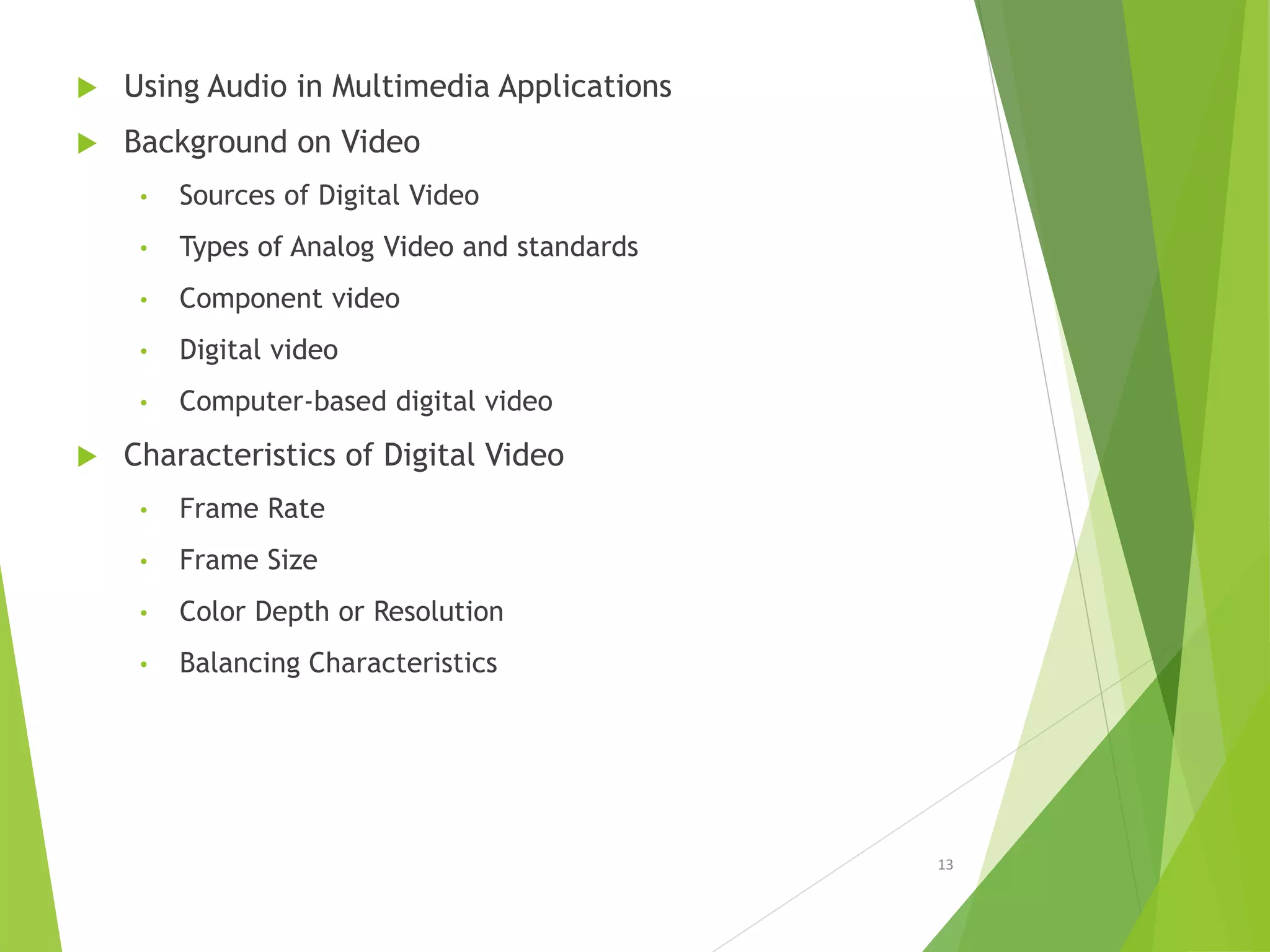 Multimedia Technology and its Application | PPT | Digital Audio | Computer Software and Applications