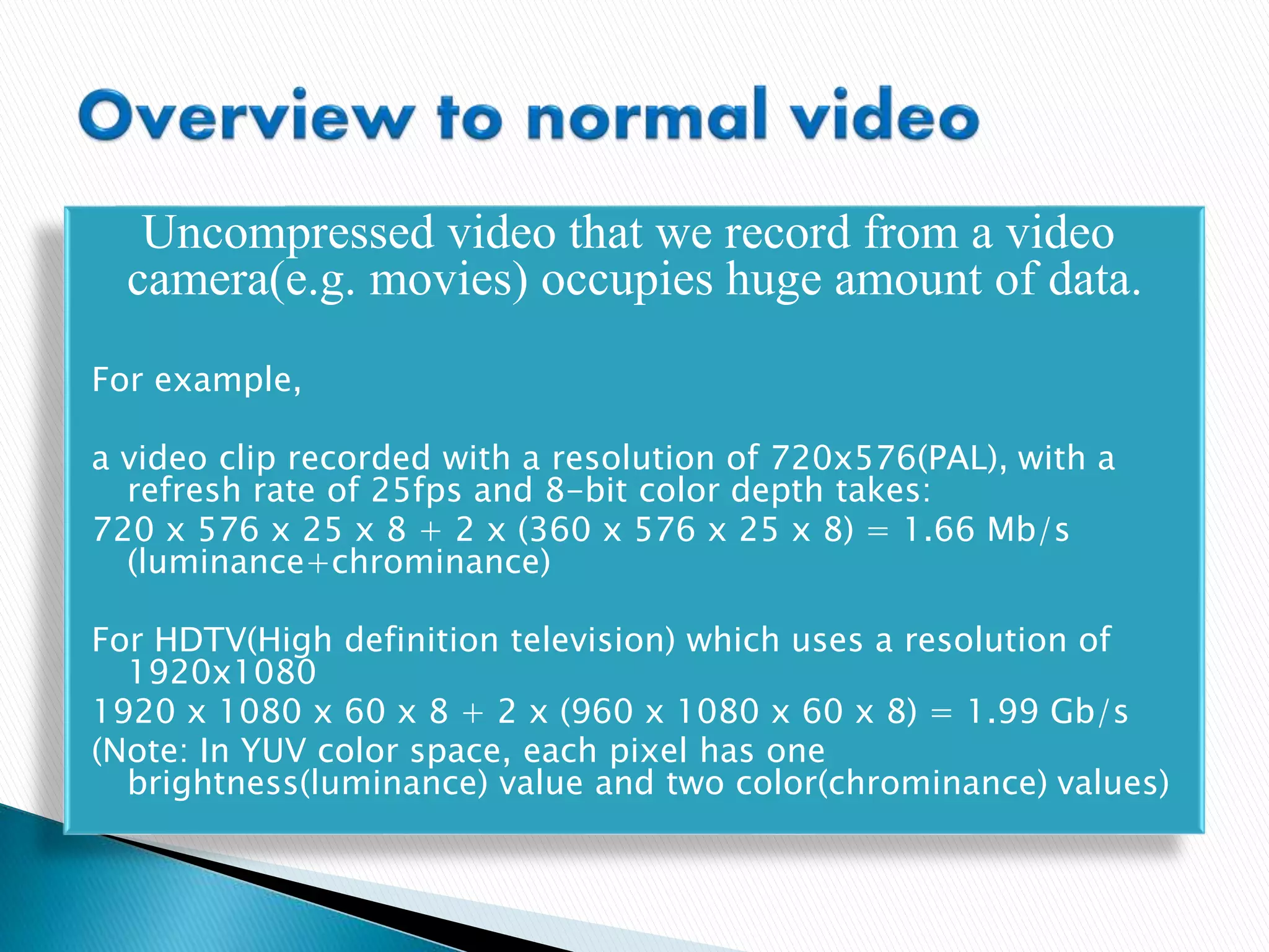 Multimedia presentation video compression | PPTX