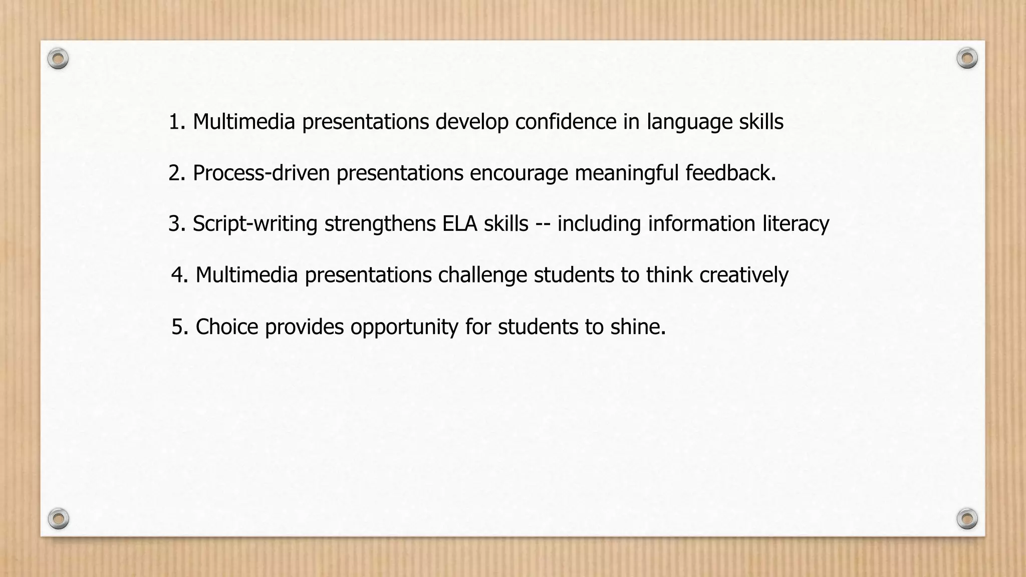 Multimedia Presentations | PPTX