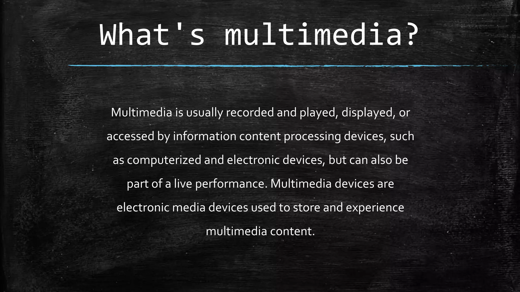 Multimedia presentation talks | PPTX