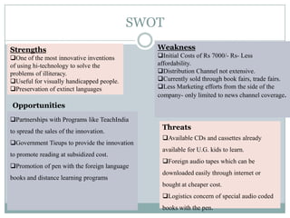 Multimedia print reader talking pen by adarsh pvt | PPT | Free Download