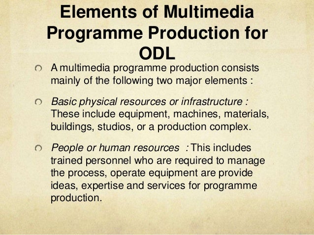 Multimedia production