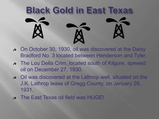 The Oil Booms of Texas | PPTX