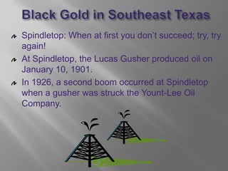 The Oil Booms of Texas | PPTX