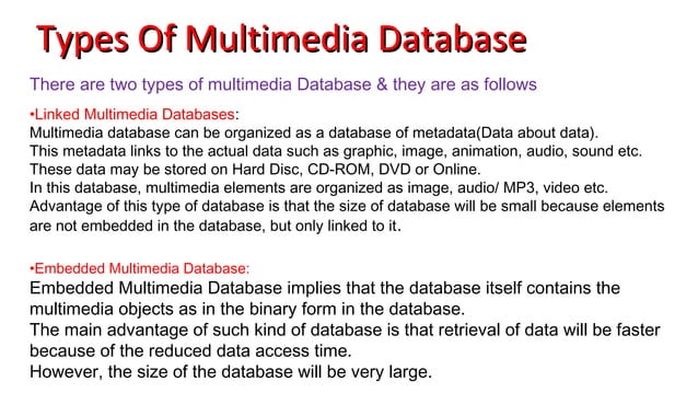 Multimedia Database | PPT