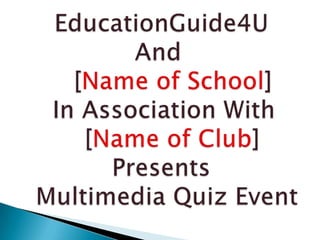 Multimedia Quiz Event | PPTX