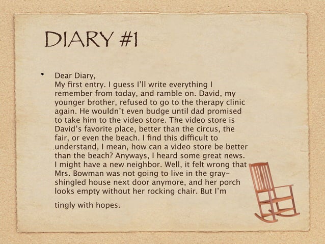 Catherine's Diary- Rules by Cynthia Lord | KEY