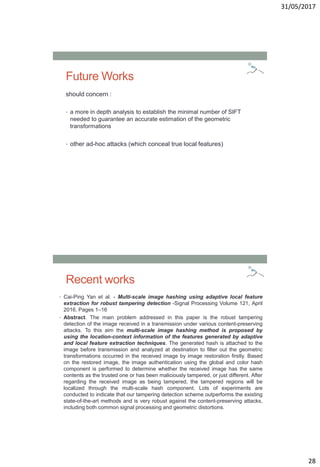 Robust image alignment for tampering detection | PDF