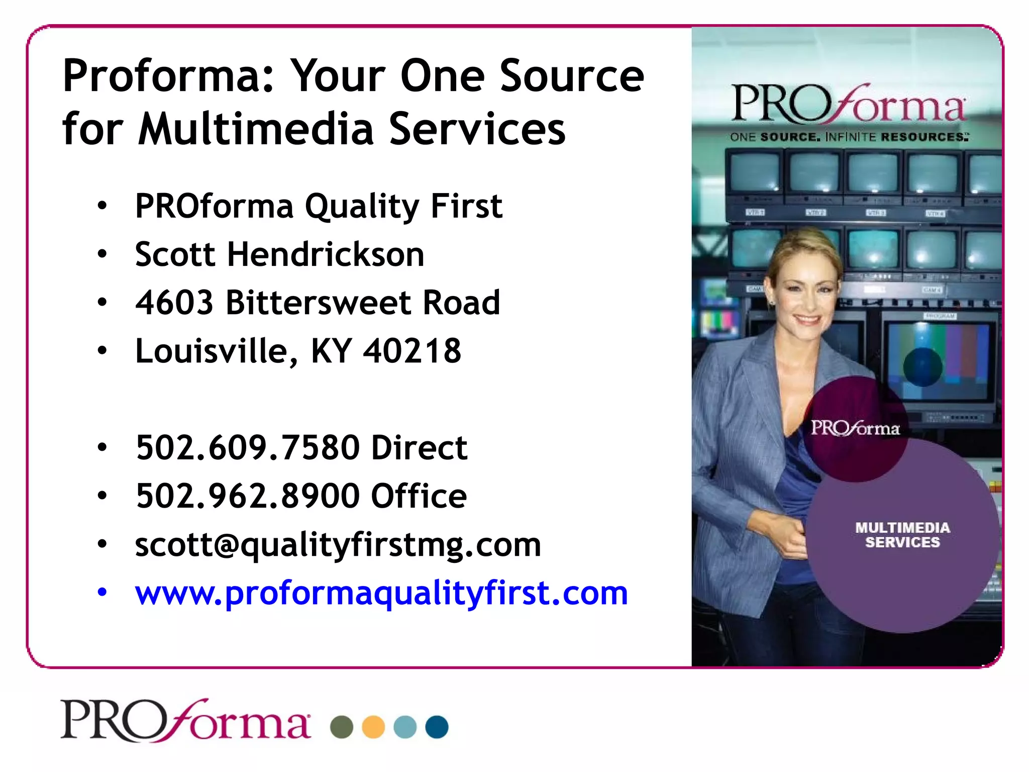 PROforma QUALITY FIRST | PPT