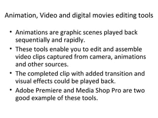 Multimedia software tools | PPT