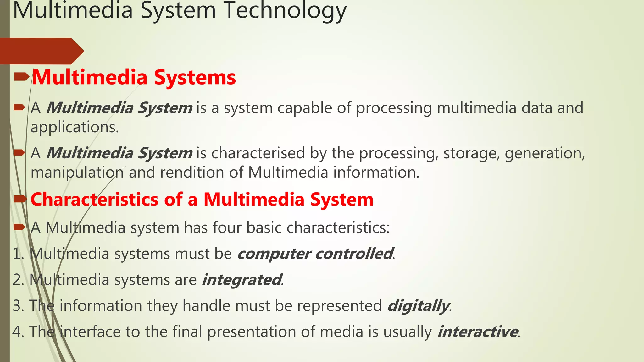 Multimedia system and hardware devices | PPTX