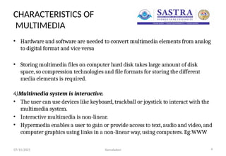 MULTIMEDIA SYSTEMS function and uses types | PPTX