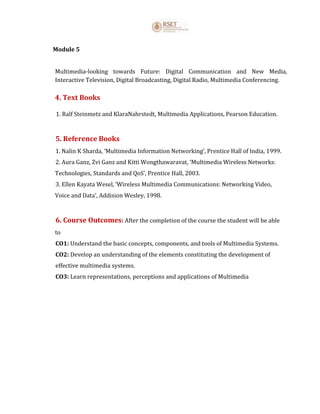 KTU M TECH S2 Multimedia Systems Syllabus | DOCX