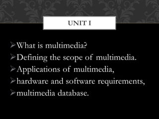 Multimedia: Multimedia technology | PPTX