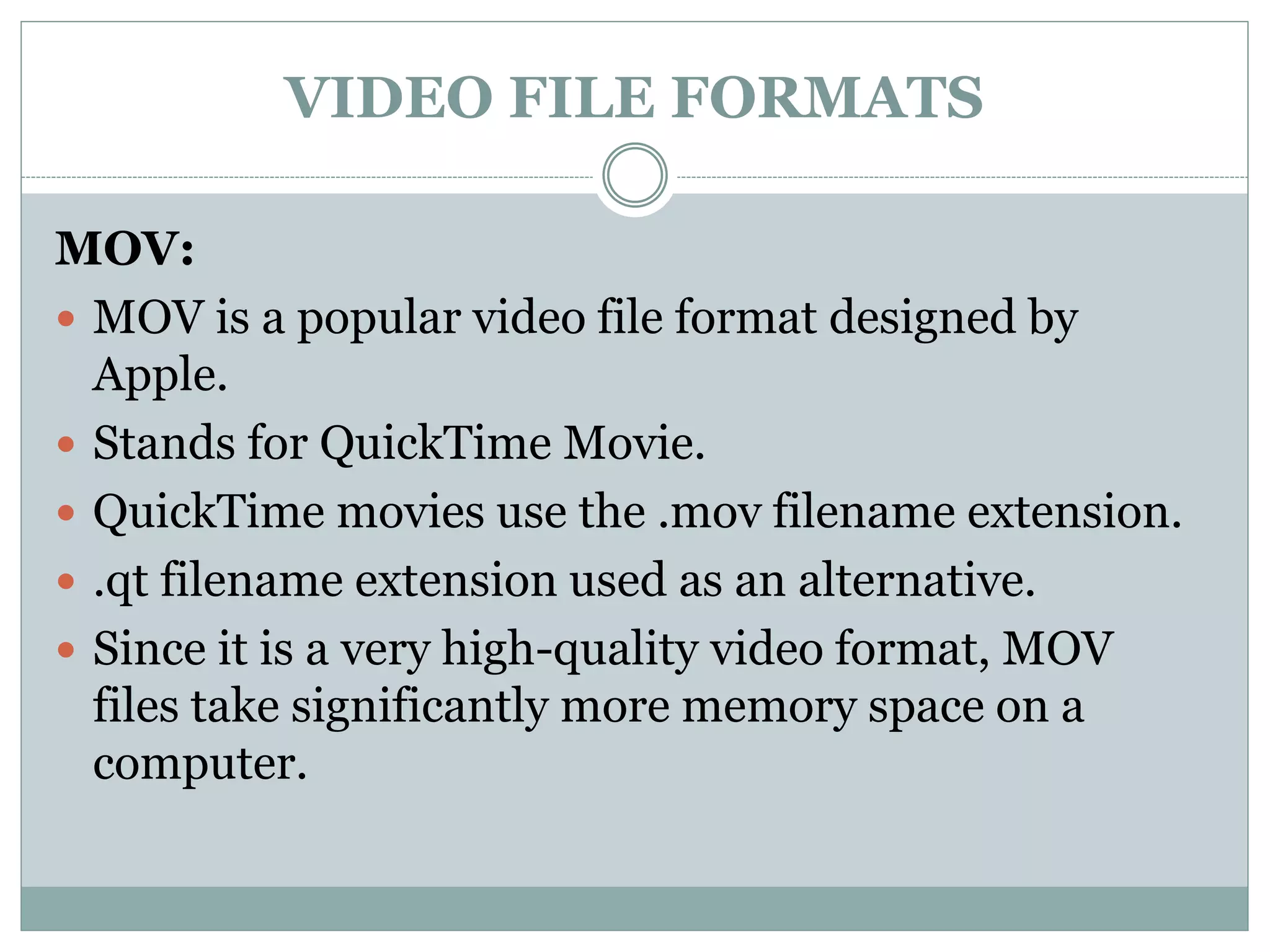Video File Format | PPTX