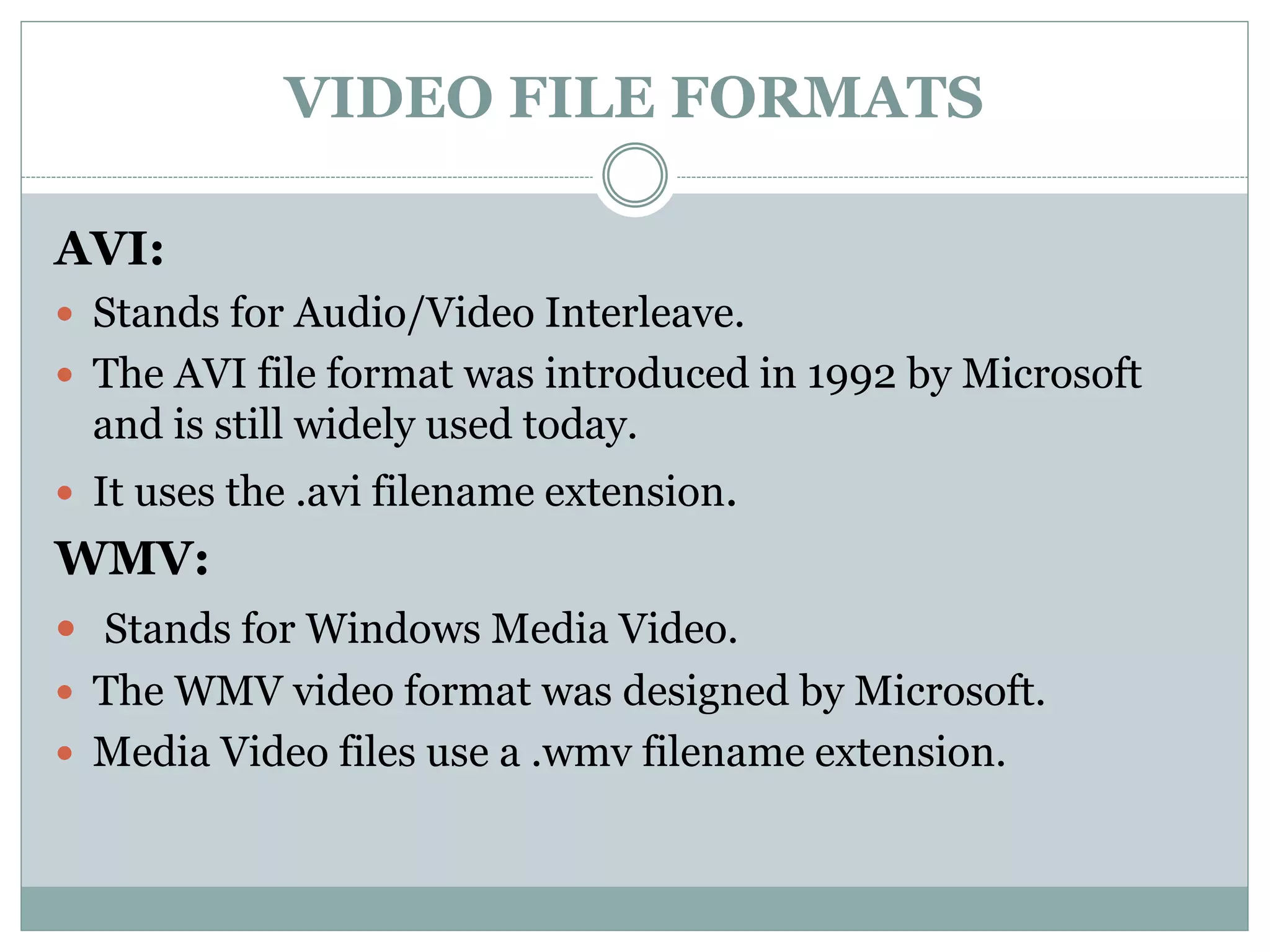 Video File Format | PPTX