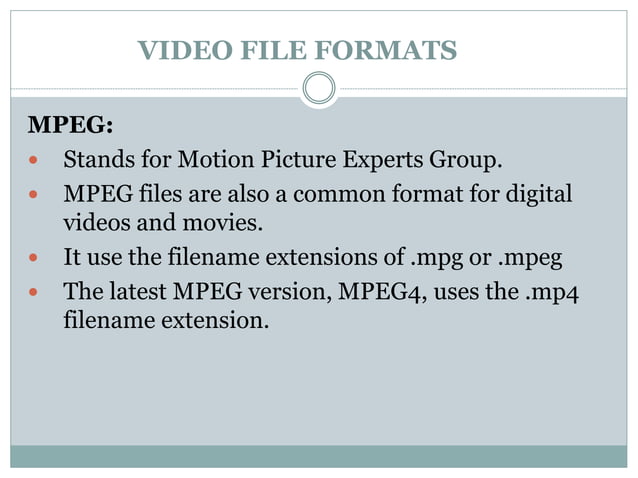 Video File Format | PPTX