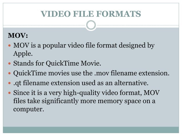 Video File Format | PPTX