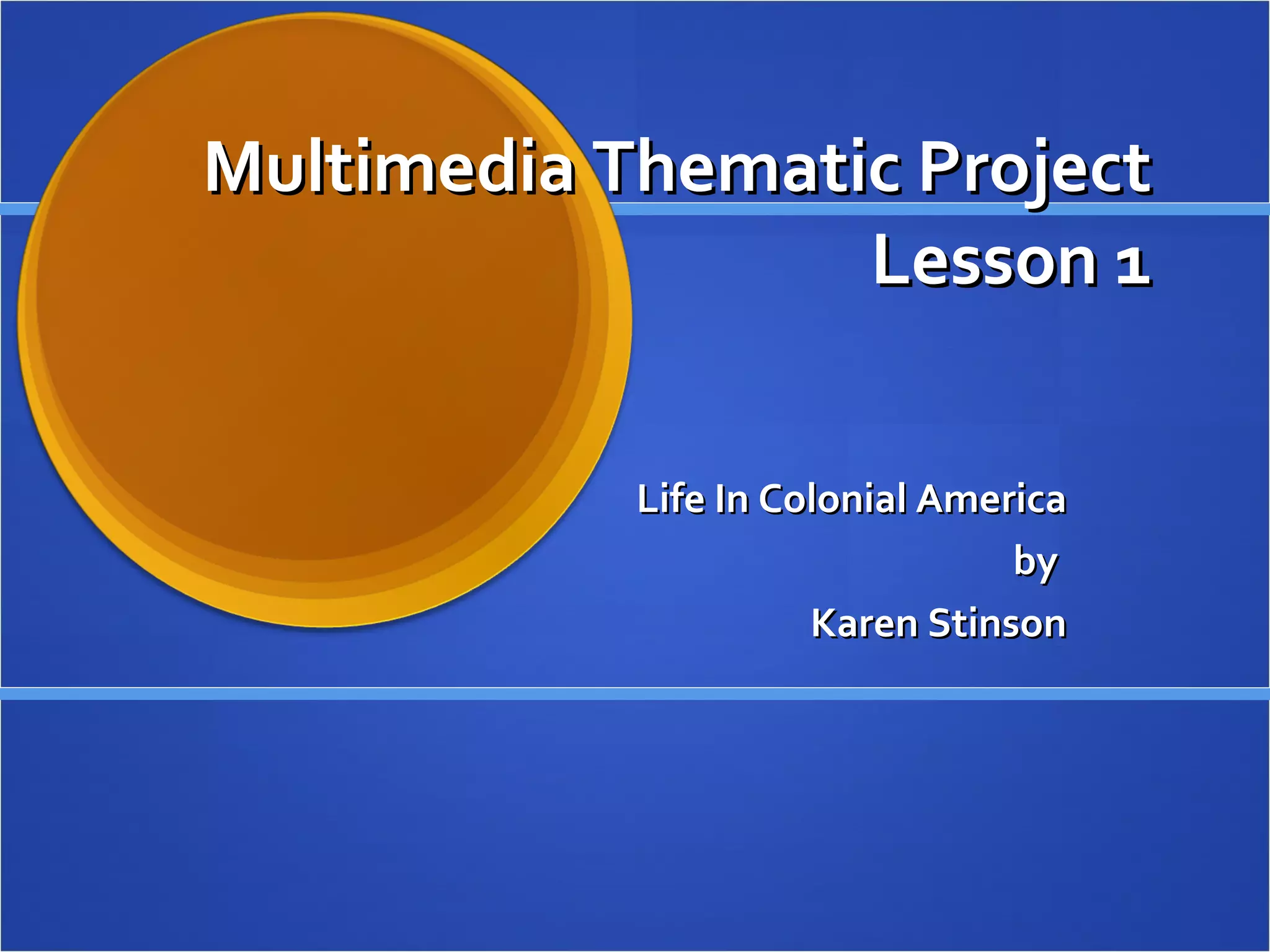 Multimedia Thematic Project | PPT
