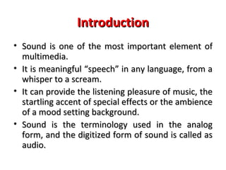 Multimedia tools (sound) | PPT