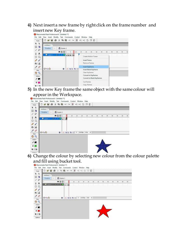 Macromedia Flash Player Practical file | DOCX | Computer Animation | Computer Software and ...
