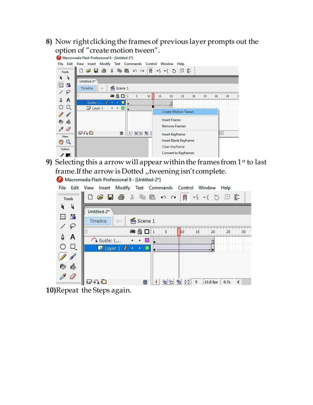 Macromedia Flash Player Practical file | DOCX | Computer Animation | Computer Software and ...
