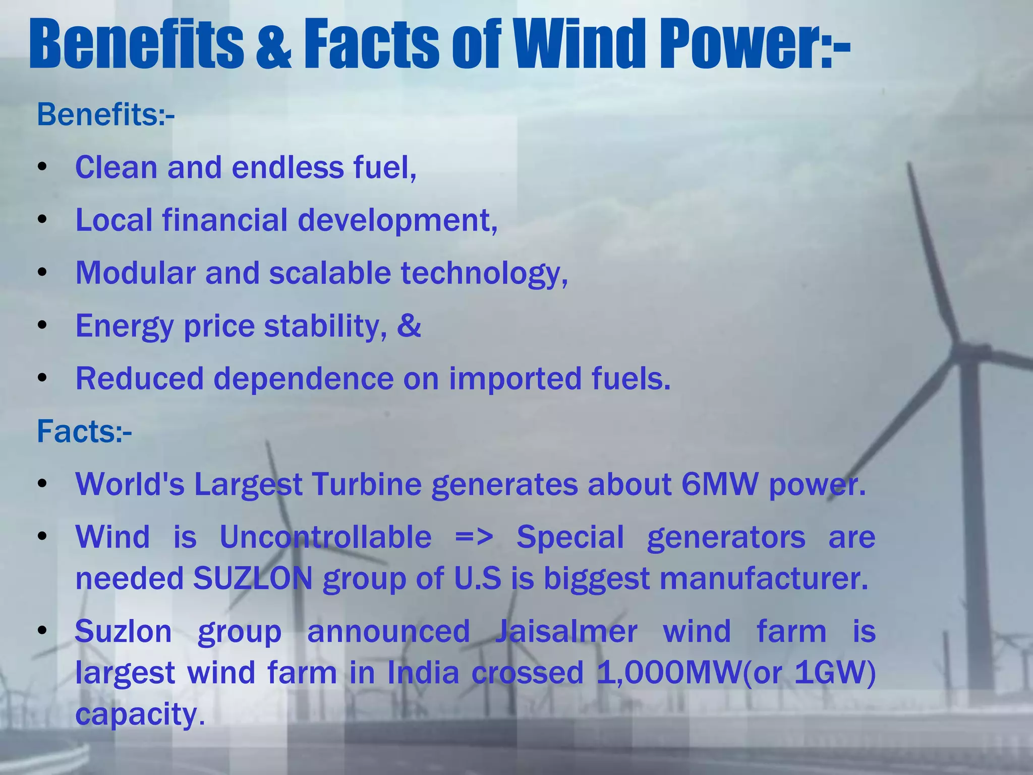 Multi megawatt wind turbines | PPT