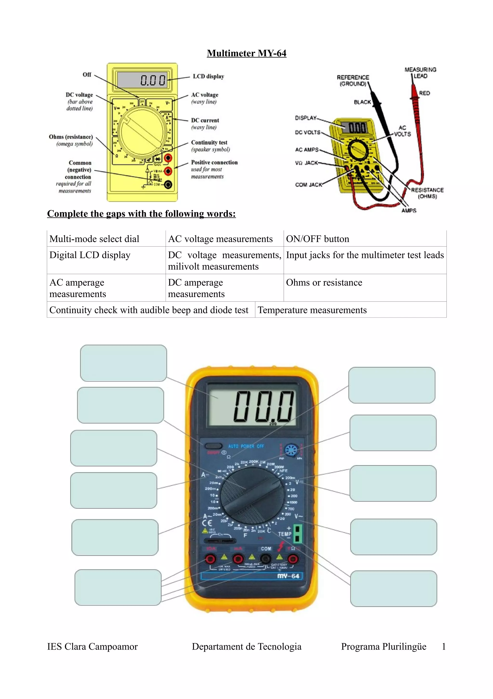 Multimeter | PDF