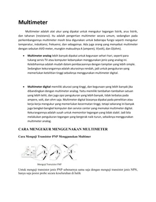 Multimeter | PDF