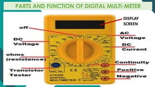 ELECTRICAL INSTALLATION AND MAINTENANCE.MULTIMETER.PARTS | PDF