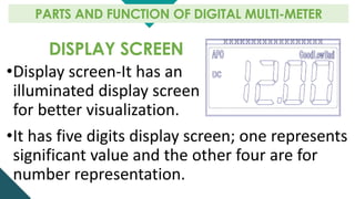 ELECTRICAL INSTALLATION AND MAINTENANCE.MULTIMETER.PARTS | PDF