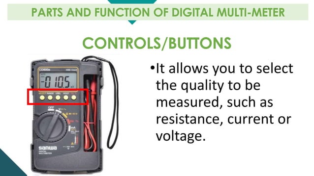 ELECTRICAL INSTALLATION AND MAINTENANCE.MULTIMETER.PARTS | PDF