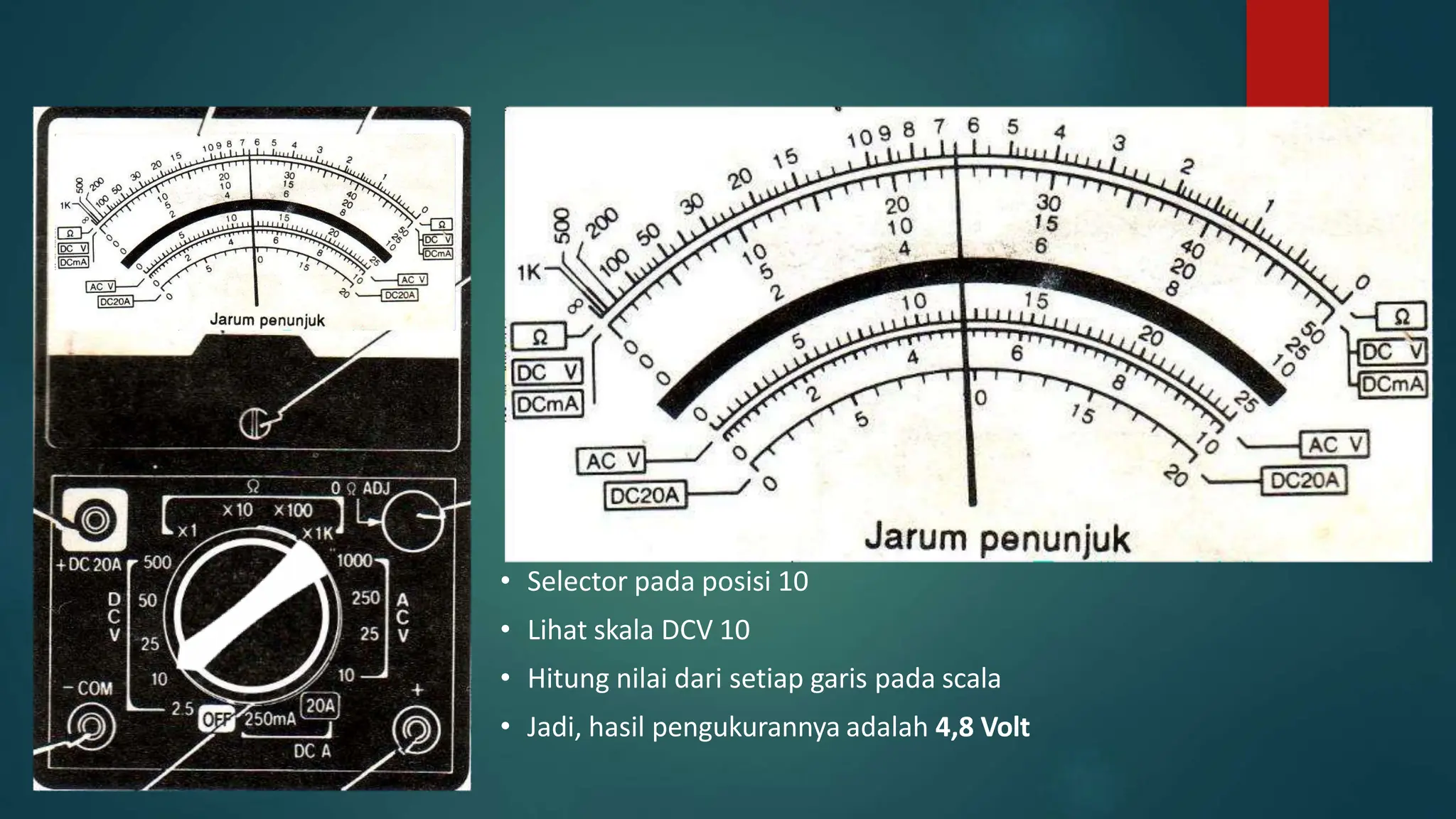 ALAT UKUR MULTIMETER digunakan untuk mengukur arus listrik atau daya | PPT