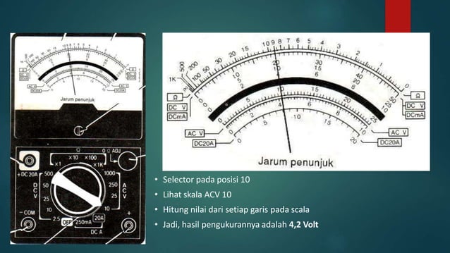 ALAT UKUR MULTIMETER digunakan untuk mengukur arus listrik atau daya | PPT