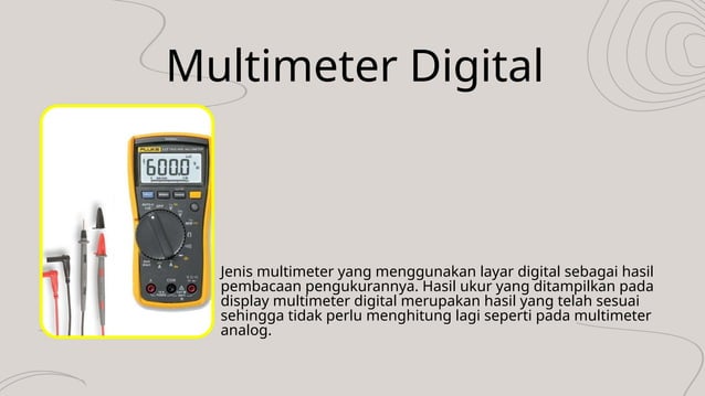 Dasar dasar Multimeter Analog dan Digital | PPTX