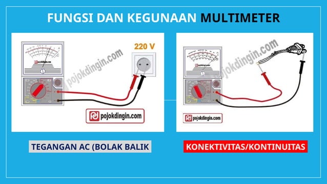 menggunakan alat ukur elektrik multimeter | PPT