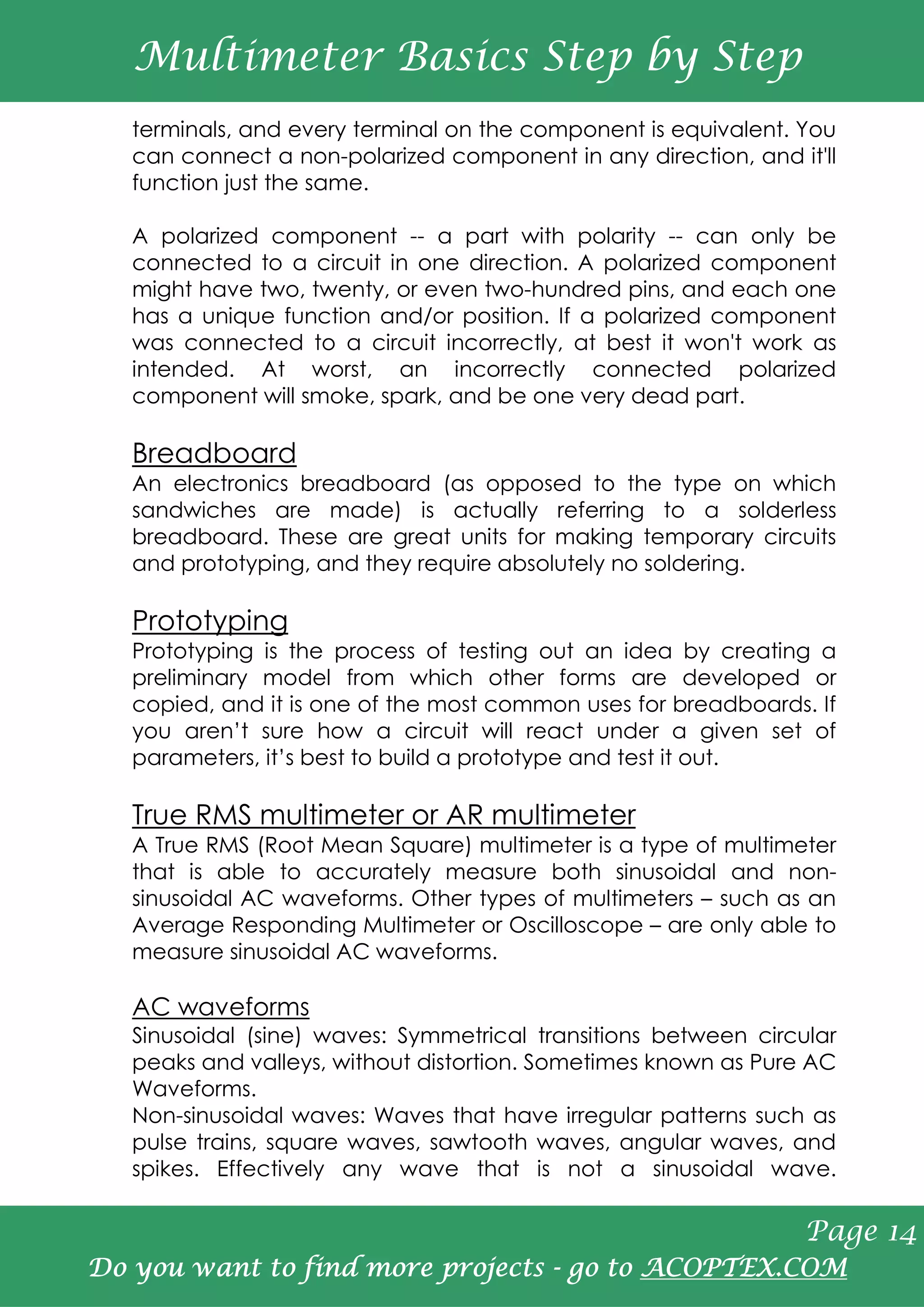 Multimeter+basics+step+by+step | PDF