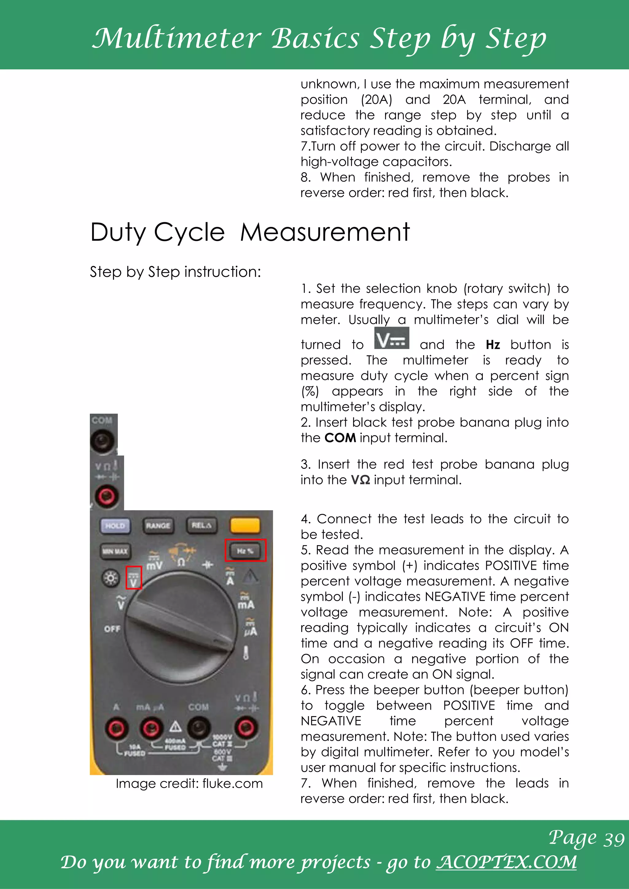 Multimeter+basics+step+by+step | PDF