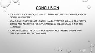 Multimeters | PPT
